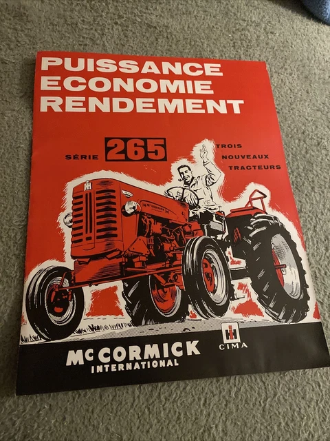 PROSPECTUS TRACTEUR MC Cormick No Brochure Massey Ih Cormick Deutz EUR 8,99 - PicClick FR
