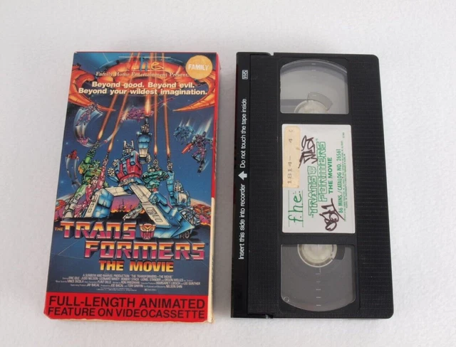 TRANSFORMERS THE MOVIE VHS Tape 1986 Animation FHE Family Home ...