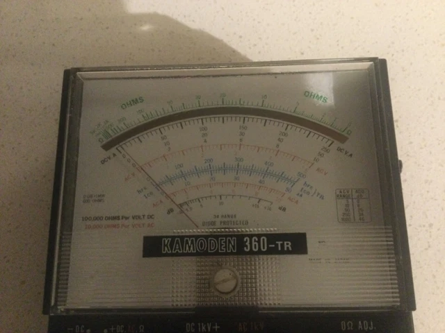 KAMODEN 360-TR MULTI Test Meter Class Design Retro 34 Range Diode ...