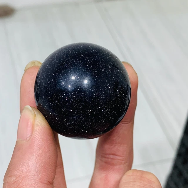 83G MAN-MADE BLUE sand Quartz Sphere Crystal Ball Decoration Energy ...