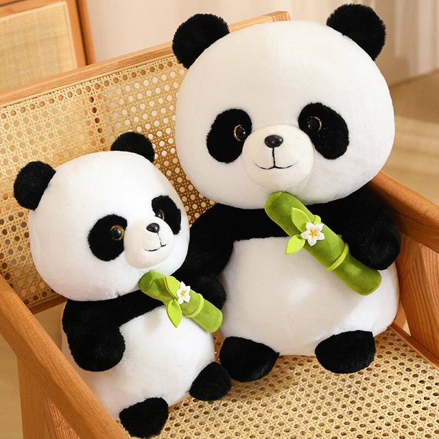 ADORABLE CARTOON PANDA Plush Doll Toy With Short Fur And Pp Cotton ...