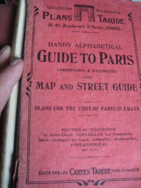 GUIDE TO PARIS Cartes Taride, Map & Street guide - Library A. Taride ...