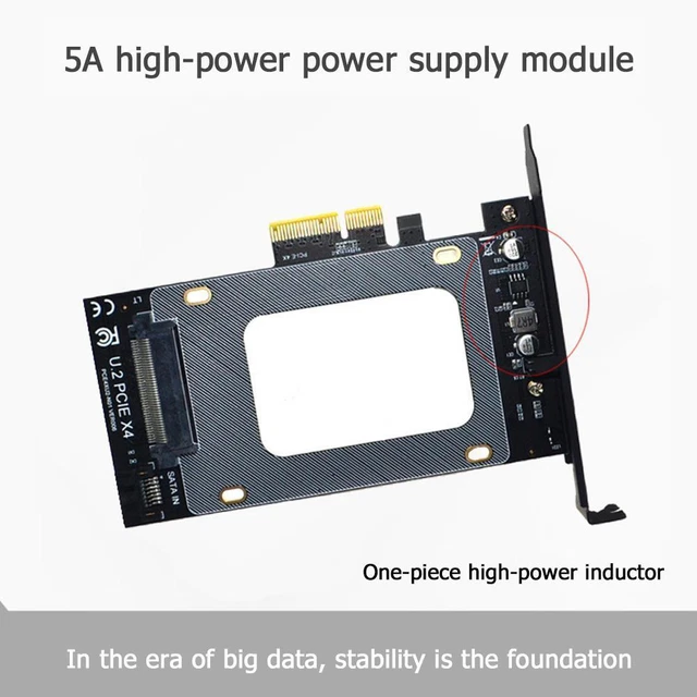 U.2 TO PCI-E X4 Riser Card 3.0 SFF-8639 to SSD Extension Adapter SSD ...