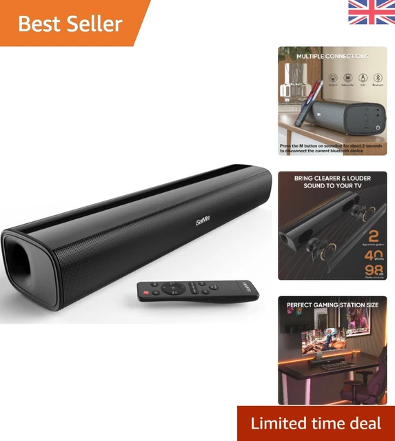 DUAL SPEAKER 60W Sound Bar with Multiple Inputs & Bluetooth for ...
