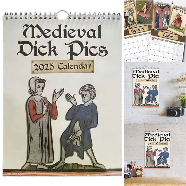 MEDIEVAL DICK PICS 2025 Calendar To-do List Calendar for Home Office ...