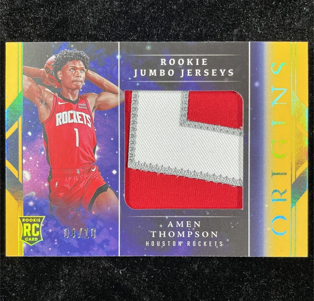 2023-24 PANINI ORIGINS Amen Thompson recrue jumbo maillot patch or RC ...