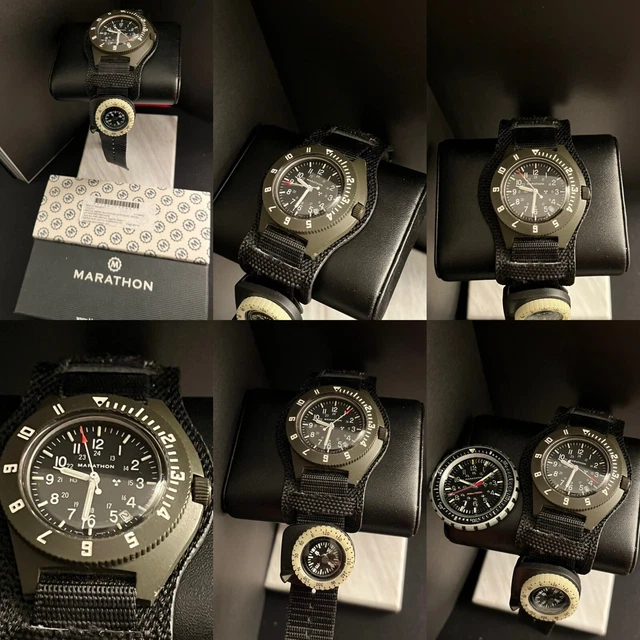 MARATHON WATCH NAVIGATOR sage green Date Tritium Sapphire Swiss with ...