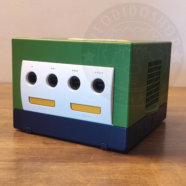 CONSOLE NINTENDO GAMECUBE custom luigi themed mario bros mod pico boot ...