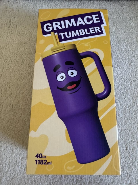 MCDONALDS GRIMACE TUMBLER Cup 40oz/1182ml Hot or Cold Insulated NEW IN ...