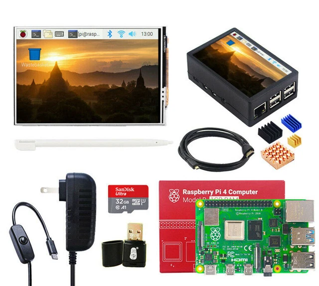 RASPBERRY PI 4 Model B 2GB 4GB 8GB Starter Kit 3.5 inch Touchscreen ...