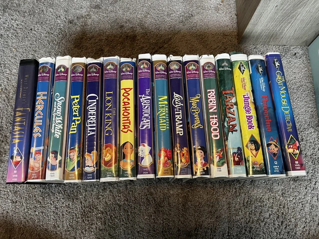 DISNEY VHS TAPES | Masterpiece Collection | Lot Of 16 Masterpiece Black ...