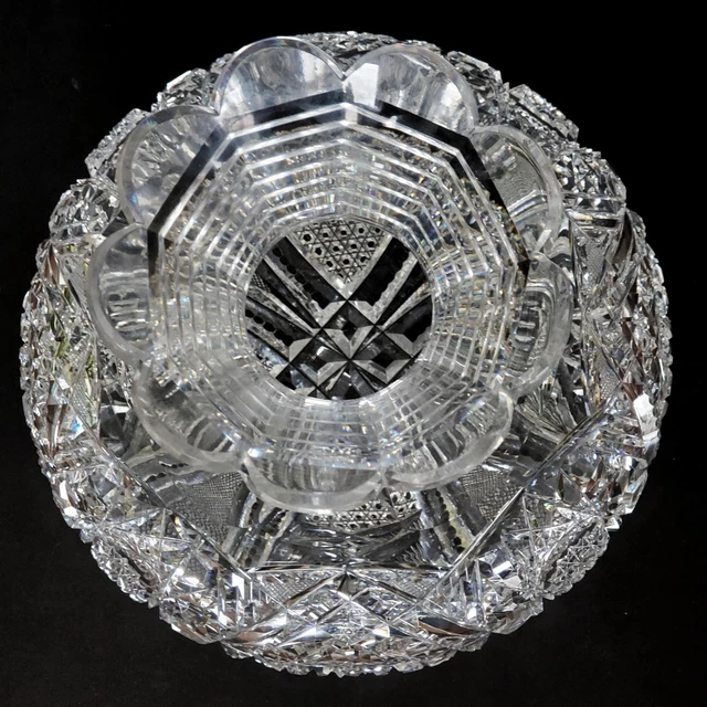 ABP SHOTTON MELBA Vase Centerpiece, Cut Crystal Vase, American ...