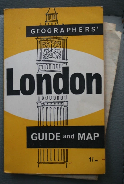 GEOGRAPHER'S LONDON, GUIDE & Map, 1950s or 1960s? £3.99 - PicClick UK