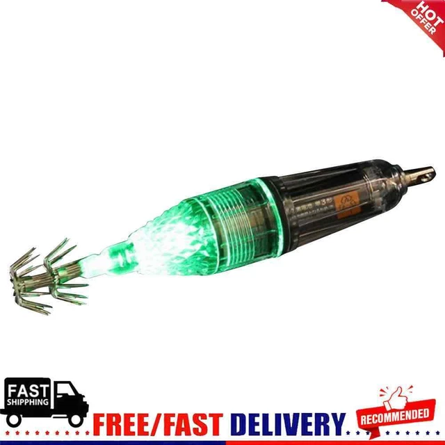 LAMPADA ESCA CALAMARO LED pesca calamaro polpo seppia ombrello gancio ...