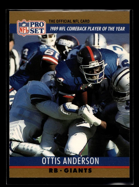 7 ~ OTTIS Anderson Comeback Player of Year ~ Set Pro 1990 ~ BASE~NM~FTB ...