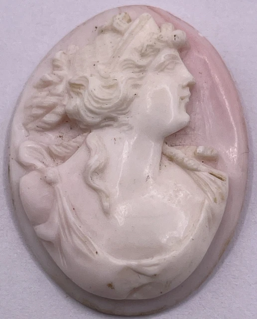 ANTIQUE CARVED LOOSE Cameo Shell Of Woman’s Side Profile(7.25gr) £18.94 ...