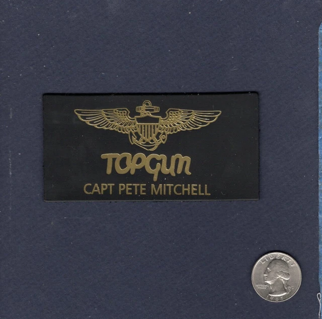 CAPITANO PETE MAVERICK Mitchell Nuovo Top Pistola Film Nome Etichetta ...