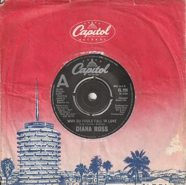 DIANA ROSS - Why Do Fools Fall In Love (Capitol 1981) 7" Single EUR 1,17 - PicClick FR