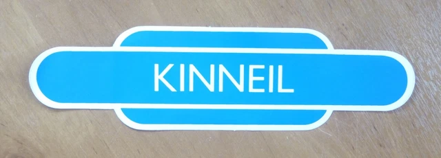 RAILWAY STATION TOTEM Sign (Sticker) - KINNEIL £1.99 - PicClick UK