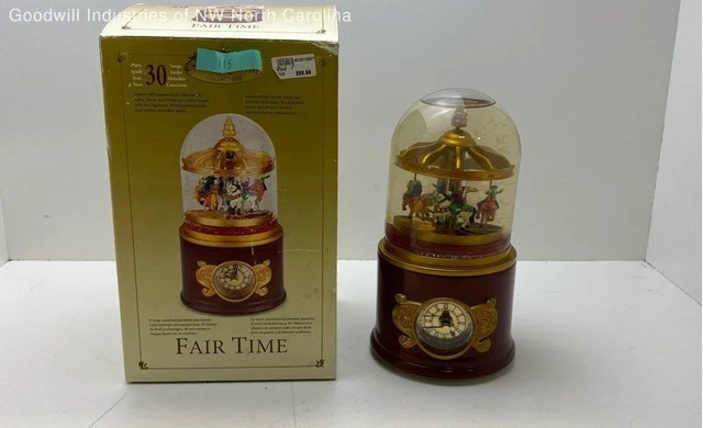 MR. CHRISTMAS GOLD Label Fair Time Clock Carousel Parts/ Repair $14.99 ...