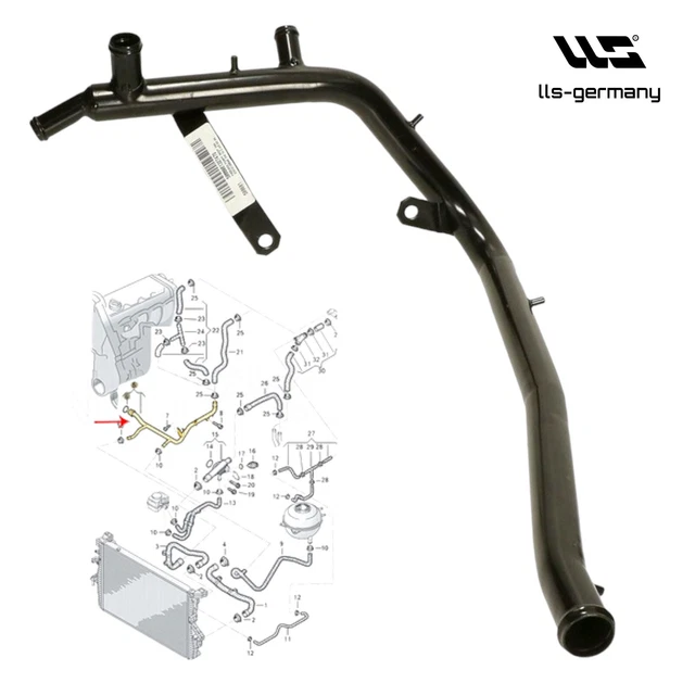 KÜHLMITTELROHRLEITUNG FÜR VW Transporter Iv T4 2.4D / 2.5 / 2.5Tdi ...