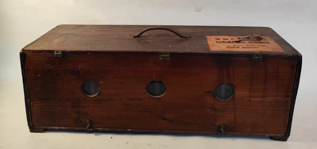 OLD PIGEON QUAIL Transport Box Transport Basket Wood Bird Breeding £41. ...