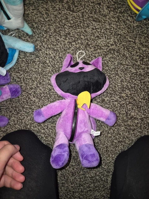 CUSTOMIZABLE BIG MOUTH Purple Cat Stuffed Animal Doll Short Plush Toy ...