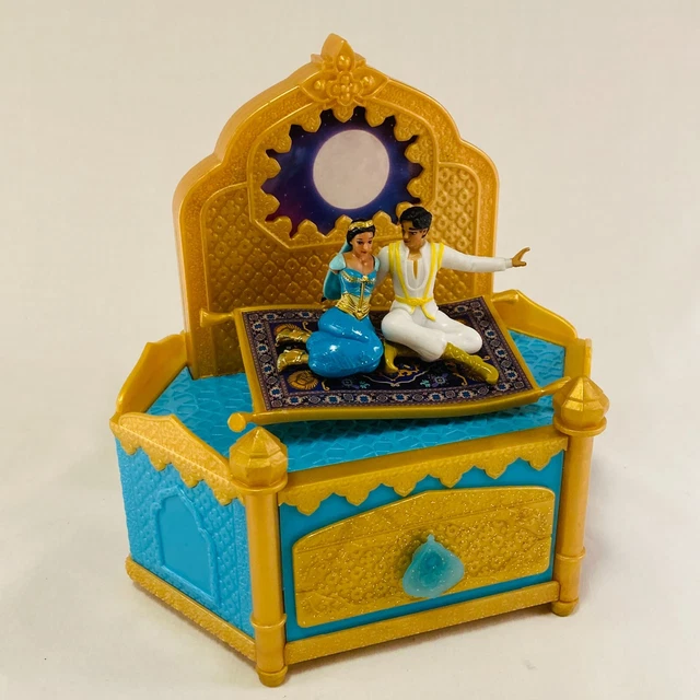 DISNEY ALADDIN A Whole New World Magic Carpet Musical Animated Jewelry ...