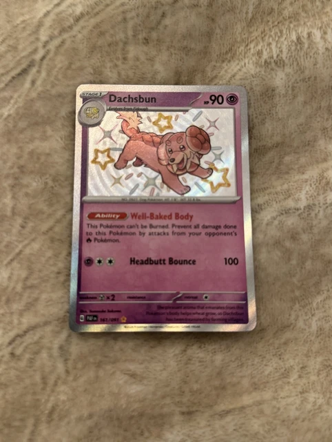 POKEMON CARD DACHSBUN 161/091 Paldean Fates Shiny Rare Near Mint EUR 4 ...