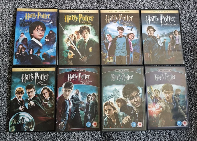 HARRY POTTER DVD Bundle Full Complete Collection Full Set 1-8 FREE ...