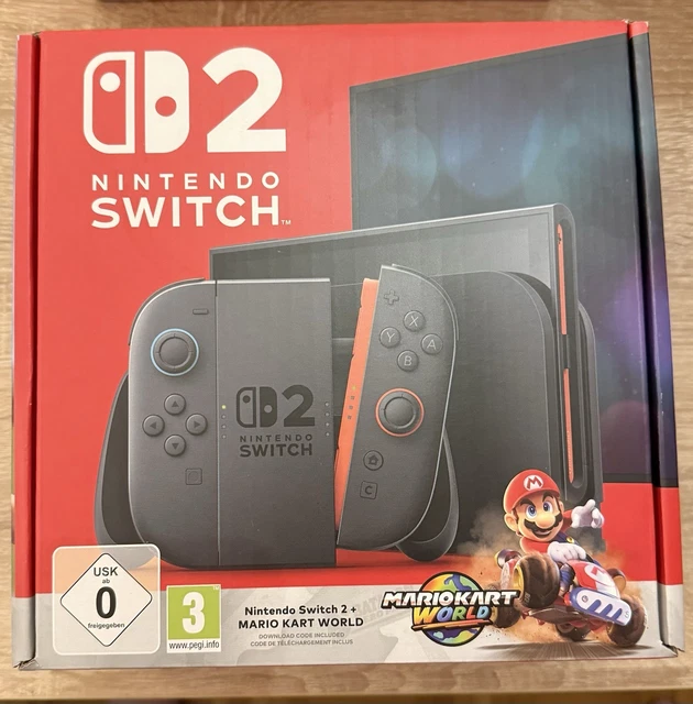 NINTENDO SWITCH 2 + Mario Kart World-Set Neu Und Ungeöffnet EUR 462,00 ...