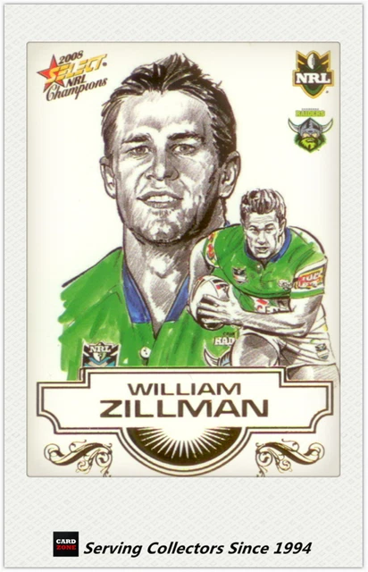 *POPULAR - 2008 Select NRL Champions Stars Sketch Card SK6 William ...