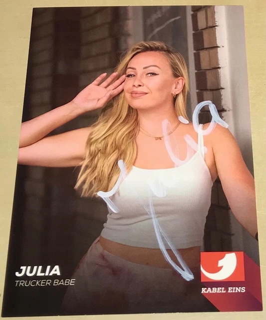 JULIA BEITLER ORIGINAL signierte Autogrammkarte Autogramm Trucker Babes Babe #16 EUR 6,90 ...