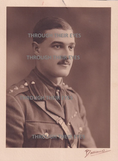 PLATINOTYPE WW1 PHOTO Captain RJC Willis 6th Dragoon Guards ...