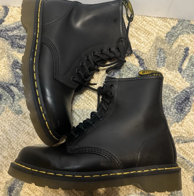 DR. MARTENS AIR Wair Unisex 1460 Smooth Leather Lace Up Boots, Size US ...