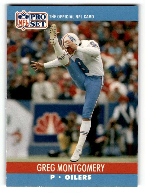 1990 PRO SET #516 Greg Montgomery Houston Oilers cartes de football EX ...