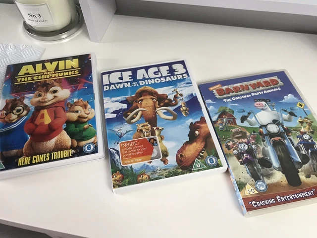 ICE AGE 3, Alvin and the Chipmunks and Barnyard Triple DVD Set £4.99 ...