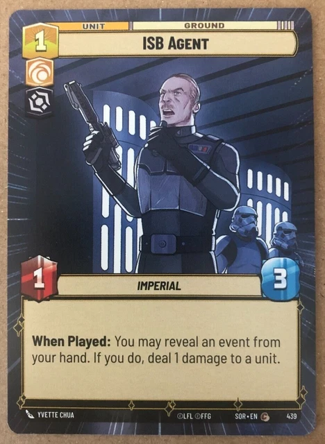 STAR WARS UNLIMITED - Spark of Rebellion - Hyperspace - 439 ISB Agent ...
