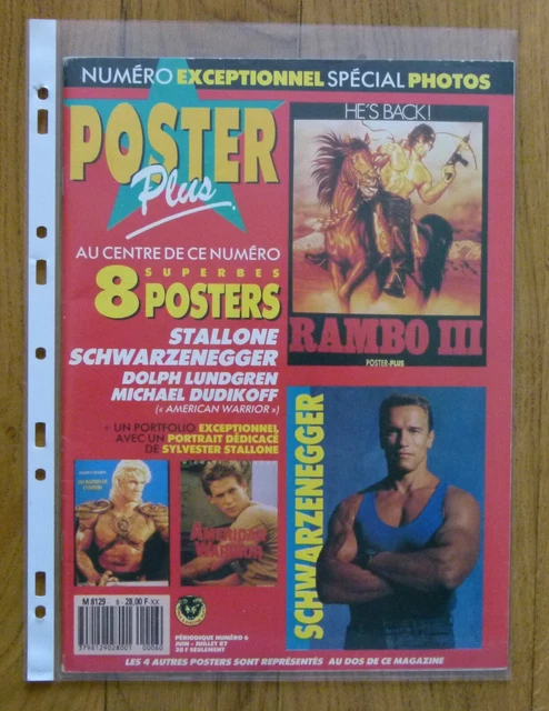MAGAZINE POSTER-PLUS N°6 STALLONE / DOLPH LUNDGREN / SCHWARZENEGGER Complet. EUR 85,00 - PicClick FR