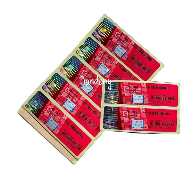 WINDOWS 10 PRO COA Sticker Product Key For Activation & Reinstallation ...
