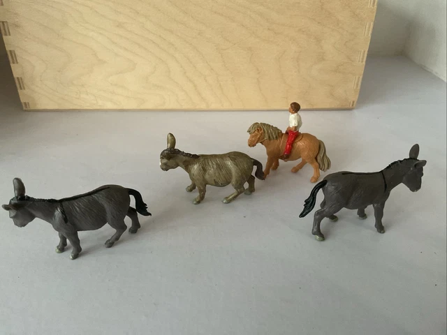 BRITAINS FARM 3 Vintage Donkeys And A Shetland Pony £4.38 - PicClick UK