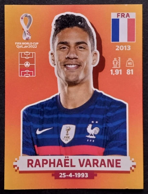 2022 FIFA WC Qatar PANINI Sticker #237 FRA 9 RAPHAEL VARANE Brazil Edition £6.74 - PicClick UK