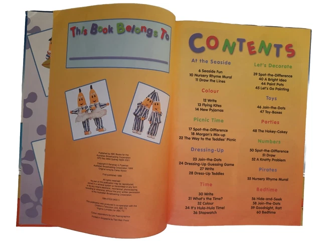BANANAS IN PYJAMAS Bumper Book Stories Activity Colouring Book Vintage ...
