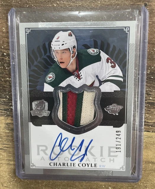 13/14 2013 UD The Cup Charlie Coyle Rookie Patch Auto Rc #/249 Wild Rpa ...