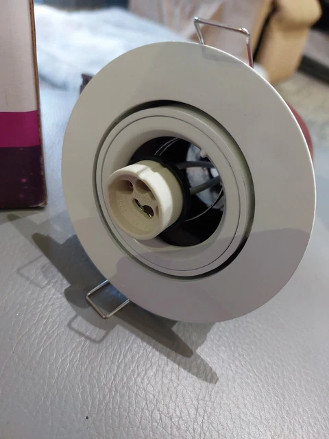 PK X 3 Tamlite Starlite white adjustable fire rated tilt downlight GU10 ...