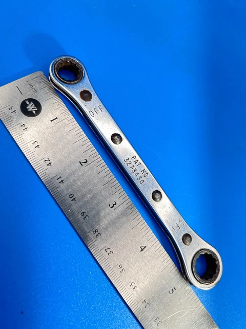 SNAP-ON TOOLS RATCHETING Box Wrench 3/8” x 7/16" R1214A USA S-5-14 $9. ...