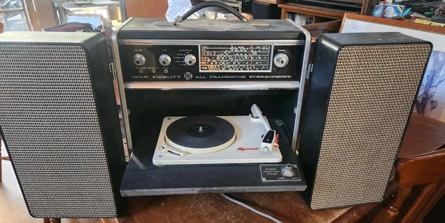 VINTAGE PYE BLACKBOX RECORD PLAYER RADIO STEREO Works But Needs A ...