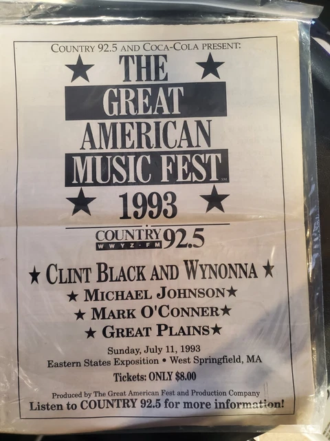 COUNTRY 92.5 WWYZ FM TUNE IN NEWSPAPER VOLUME 11/ NO 6 JUNE 1993 BILLY ...