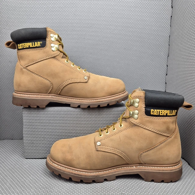 CAT CATERPILLAR BOOTS Men's UK 9 Waterproof Tan Wheat Light Brown ...