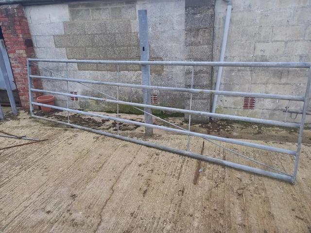 FARM FIELD YARD Gate Galvanised Metal 15 foot 4.6m £133.00 - PicClick UK
